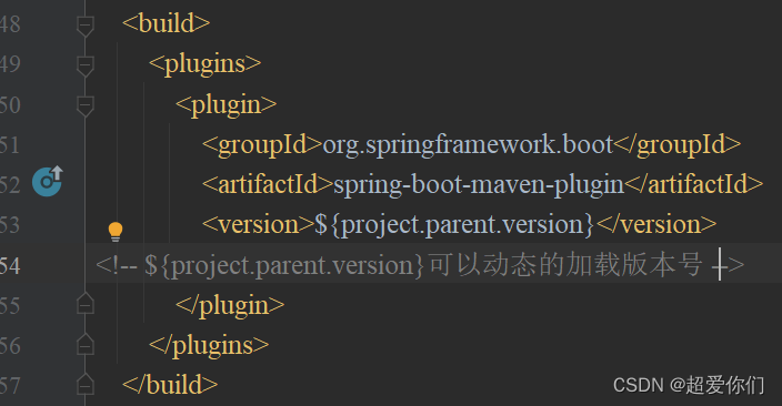 解决spring-boot框架下：Plugin ‘org.springframework.boot:spring-boot-maven-plugin，＜version＞标签中的内容报错 ...