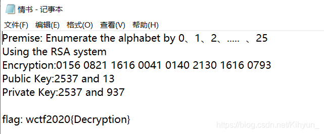 wctf2020——writeup（Crypto）_wctf 题解-CSDN博客