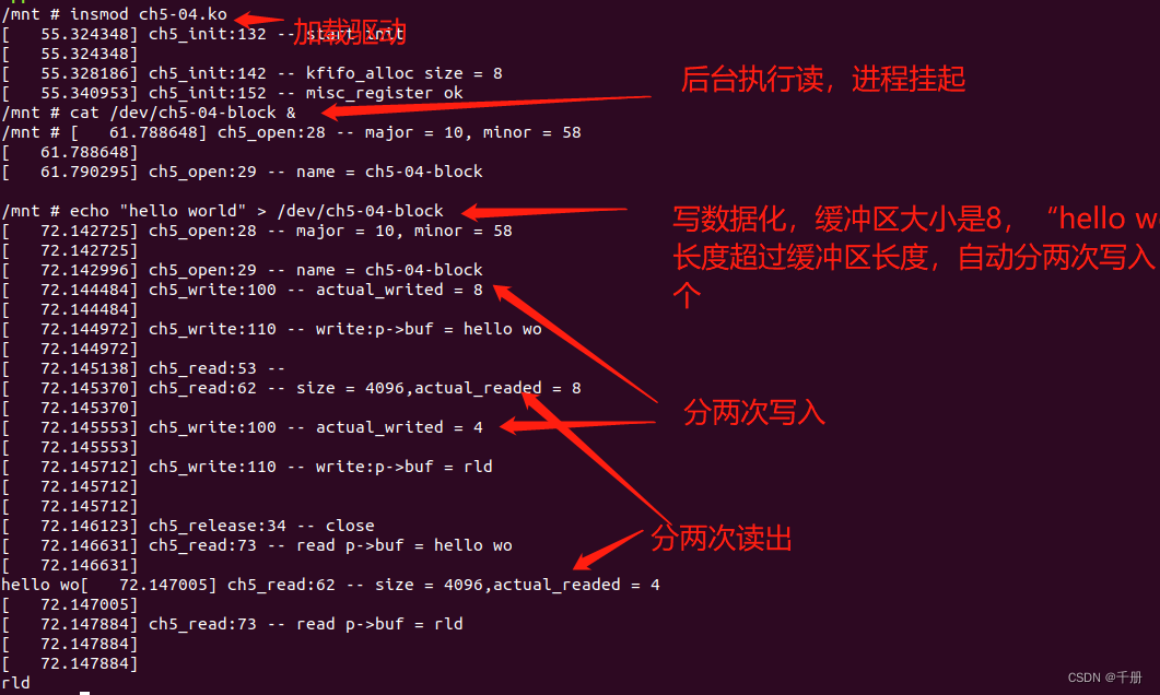 linux环形缓冲区kfifo实践2：配合等待队列使用_linux环形缓冲区使用-CSDN博客