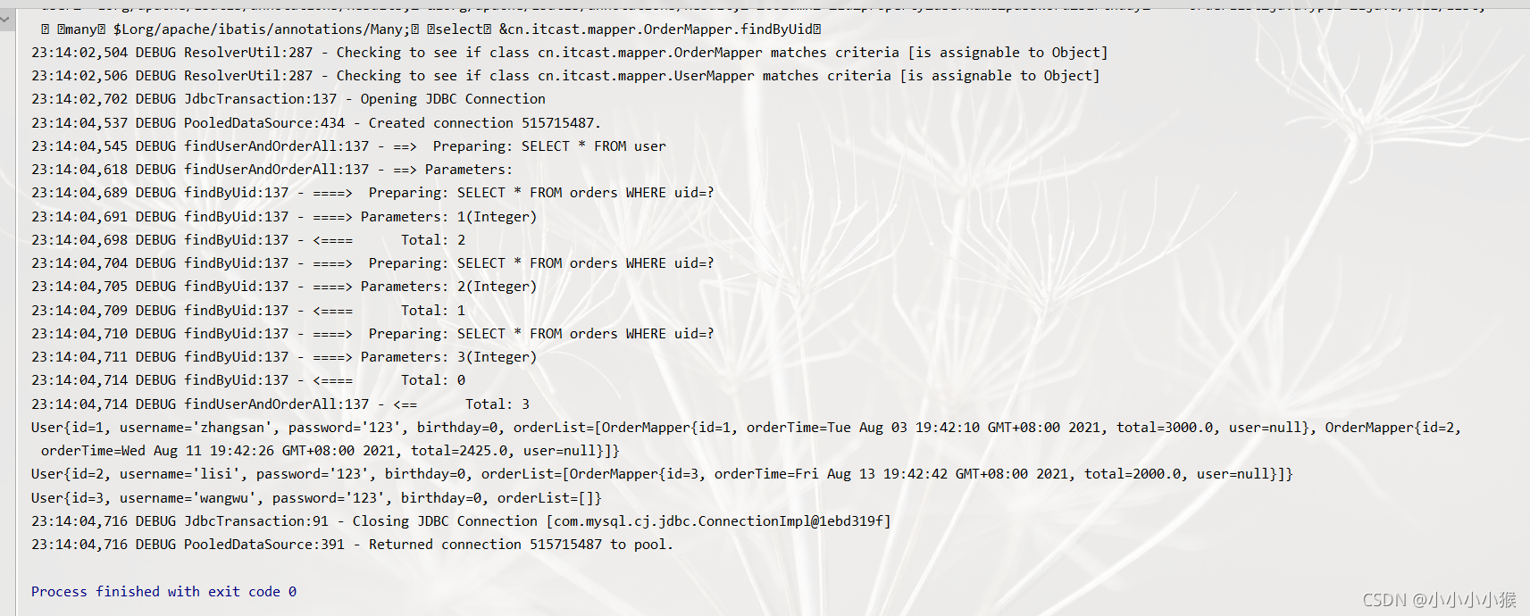 错误：Cause: org.apache.ibatis.reflection.ReflectionException: Could not ...