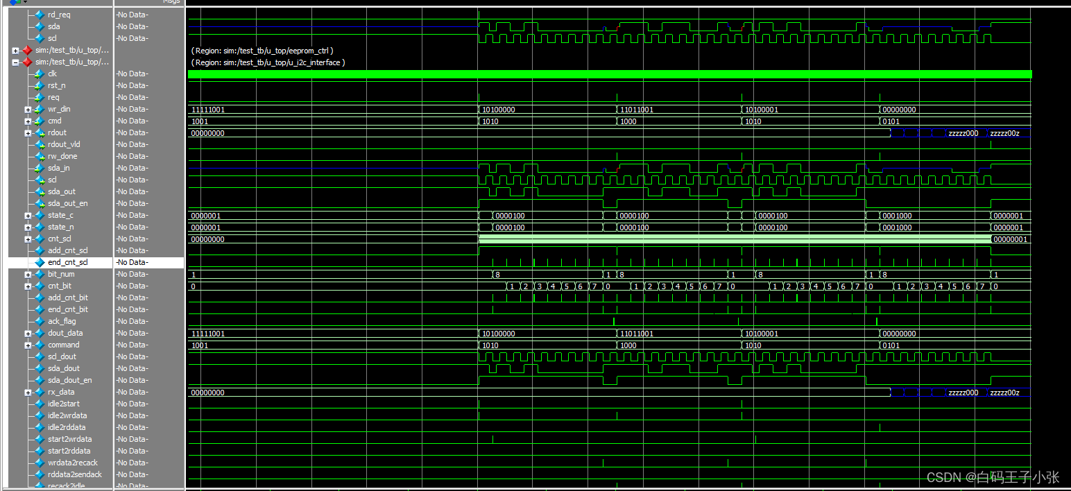 【fpga】fpga实现iic协议读写eeprom(一) Iic接口驱动实现i2c Eeprom 24lc04仿真 Csdn博客