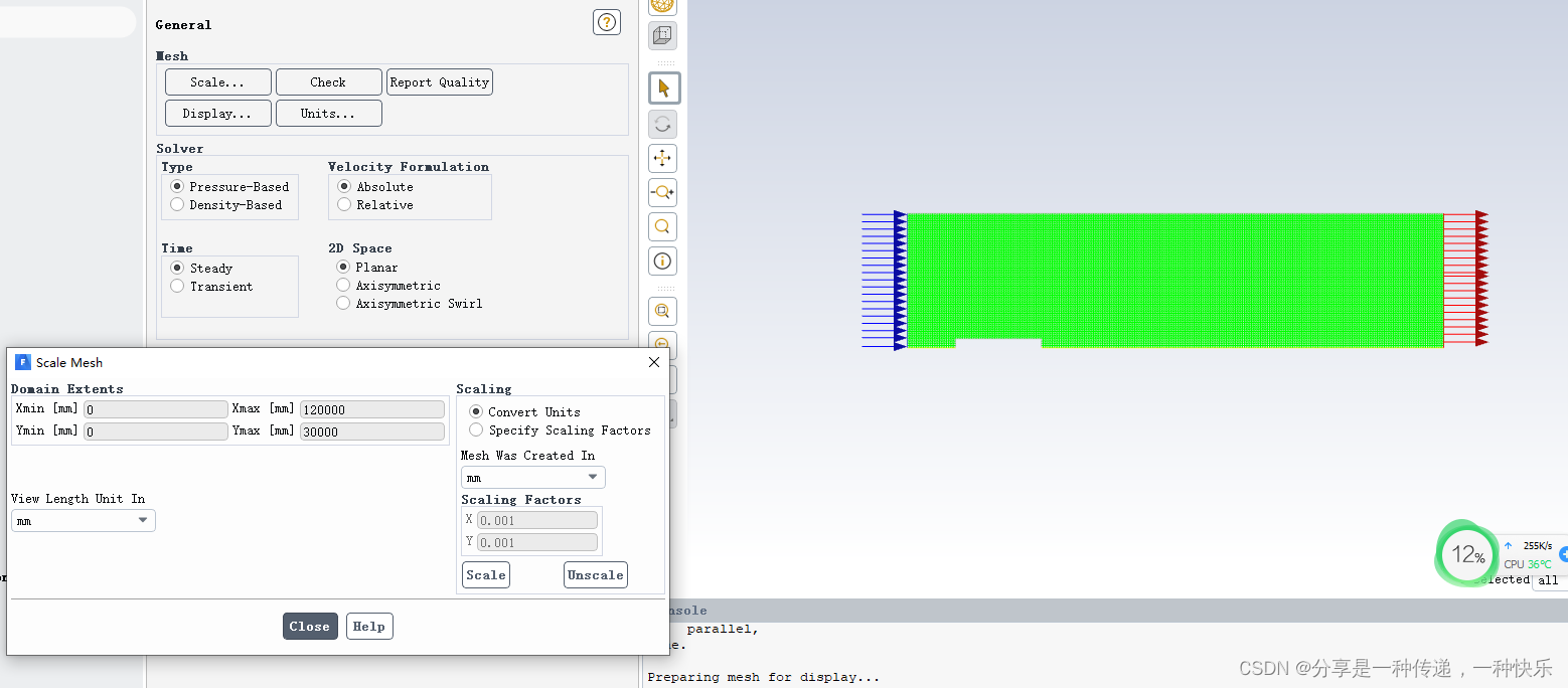 发现那个icem中即使采用mm为单位，但是导入到那个fluent依然恢复到了m，相当于放大了1000倍，不知道是否为bug，如何解决？_icem单位设置成mm-CSDN博客
