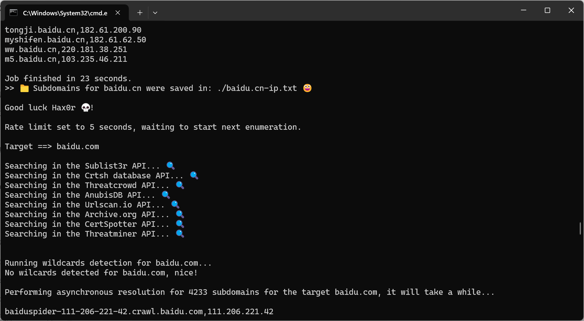 子域名扫描工具的介绍与使用_findomain-CSDN博客