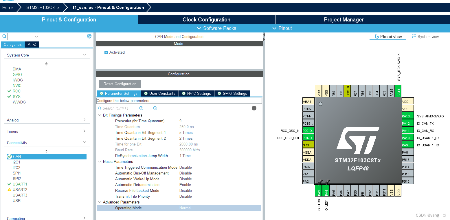 STM32 F1系列芯片CAN 通信CubeMX配置及程序编写_stm32 cubemx can-CSDN博客