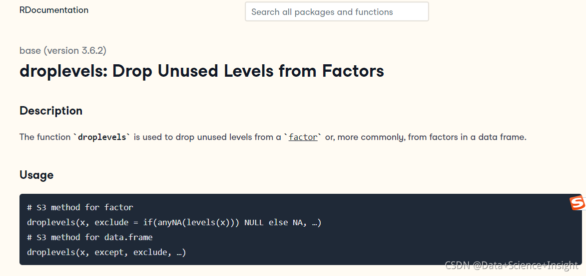R语言droplevels函数删除因子变量(factor)没有用到的级别（level）实战_r语言移除factor-CSDN博客