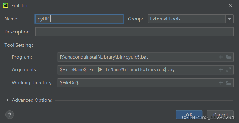 pycharm配置并使用Qt Desinger和pyUIC（自用）_运行 pyuic时出错 cannot run program-CSDN博客
