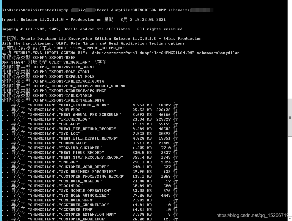 Oracle expdp导出数据，imdp导出数据_impdp带文件路径-CSDN博客