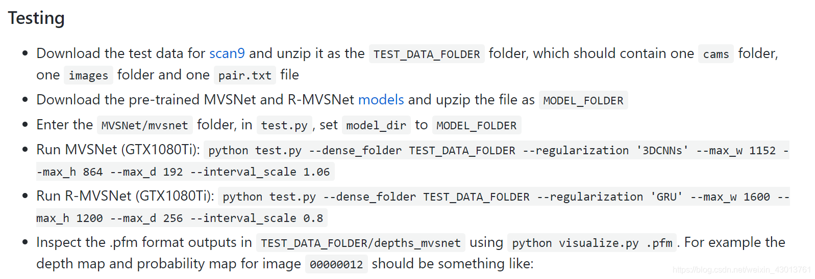 3D点云重建0-02：MVSNet(R-MVSNet)-官方数据模型测试训练-报错解决_mvsnet训练-CSDN博客