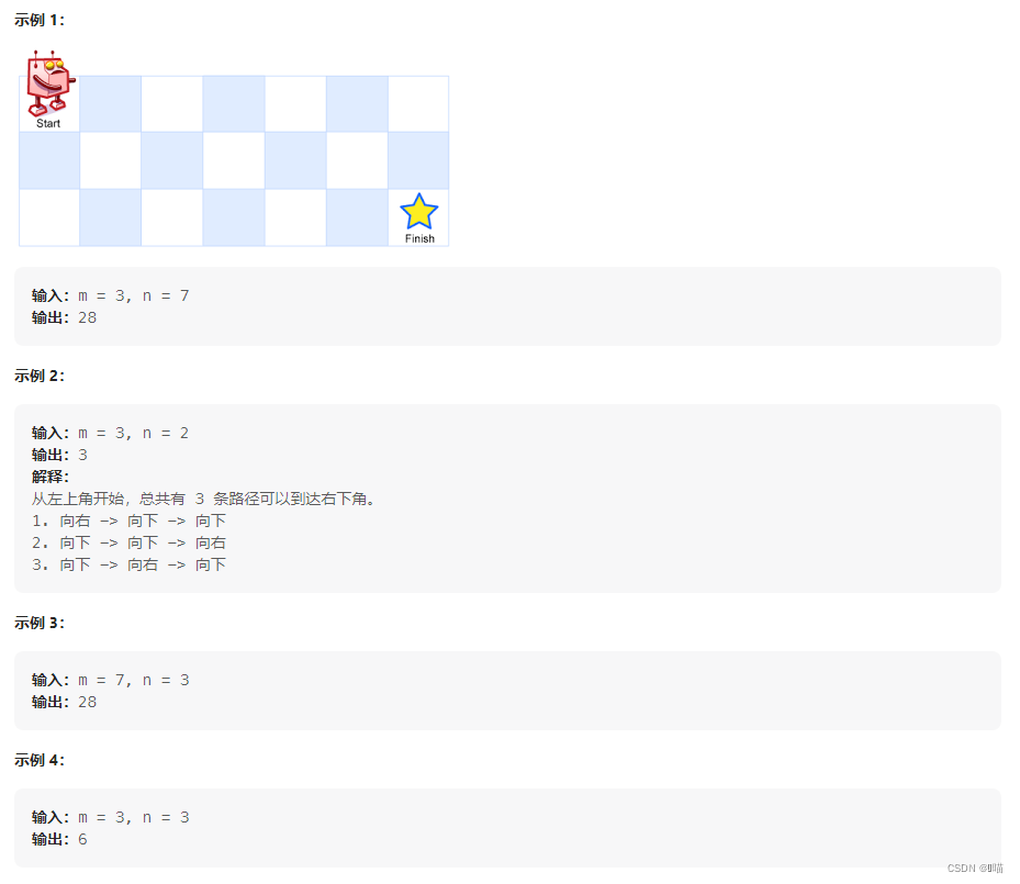 代码随想录算法训练营第三十九天 Leetcode62 不同路径、leetcode63 不同路径 Ii Csdn博客 8480