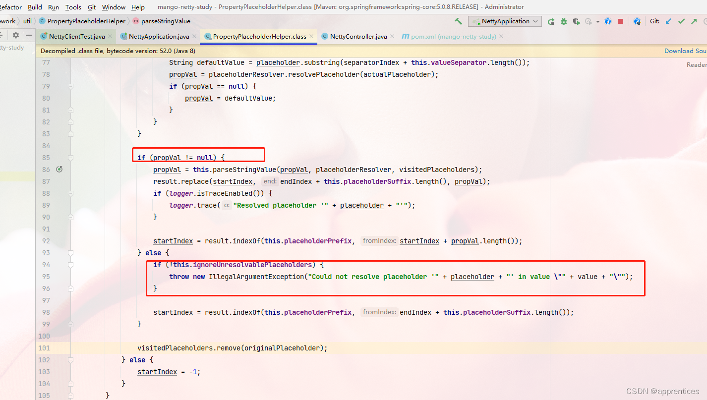 Could not resolve placeholder ‘***.***‘ in “${***.***}“_java.lang.illegalargumentexception ...
