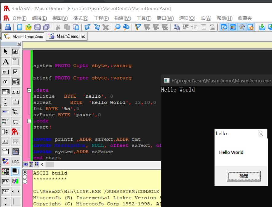 Win32汇编开篇、Hello World_masm编写helloworld-CSDN博客