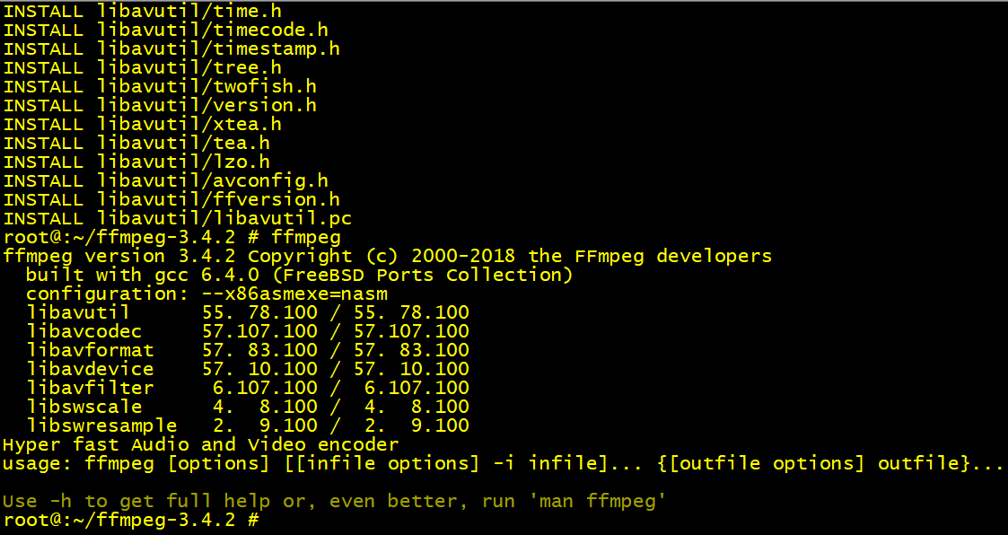 FreeBSD 11.1 编译安装ffmpeg-CSDN博客