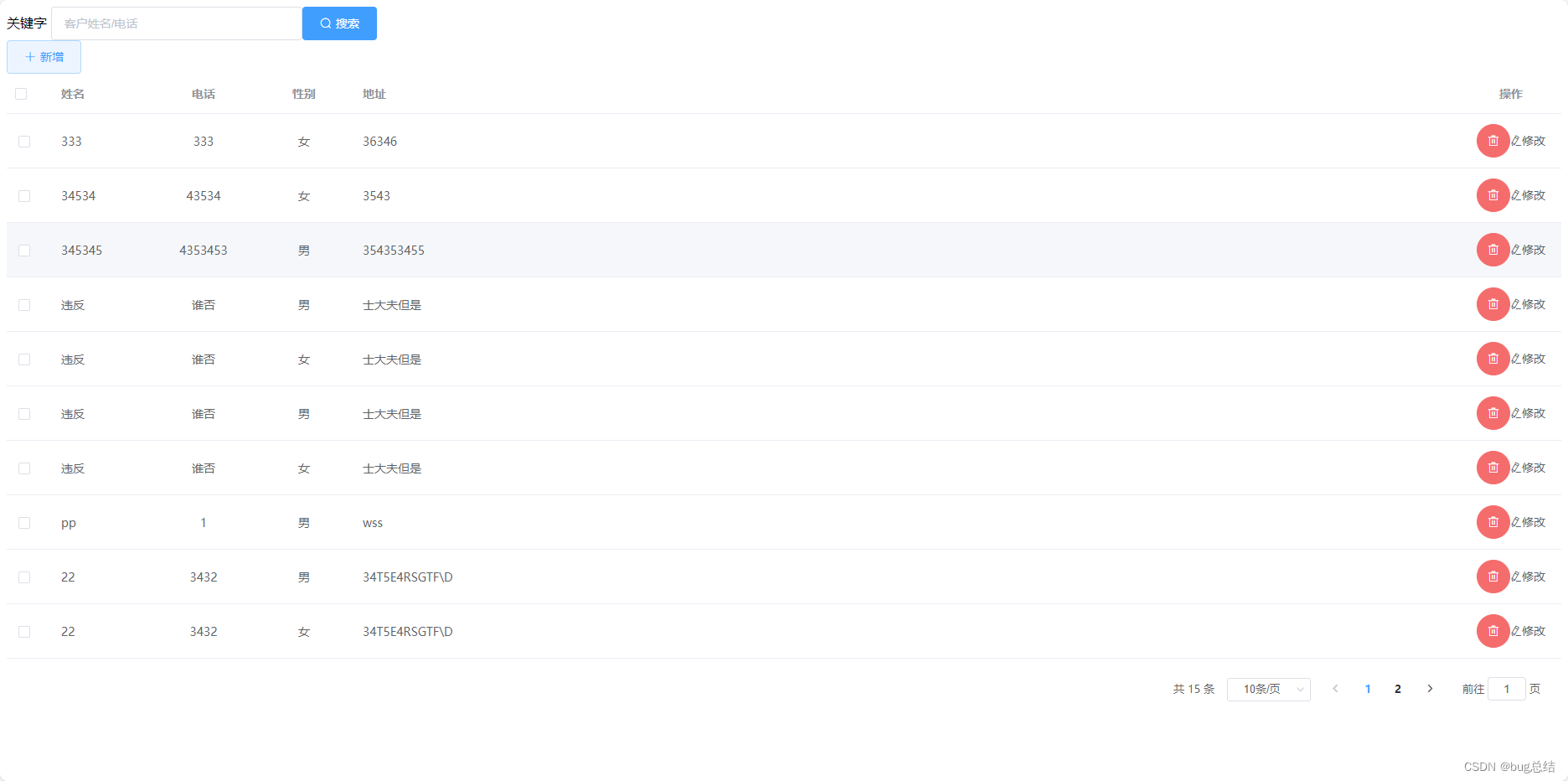 Vue2后台管理系统demo，包含增删查改、模糊搜索、分页vue2管理系统 Csdn博客