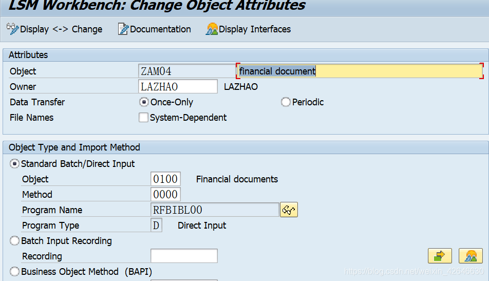 LSMW分析 - Standard Batch Input Object_sap lsmw business object method-CSDN博客