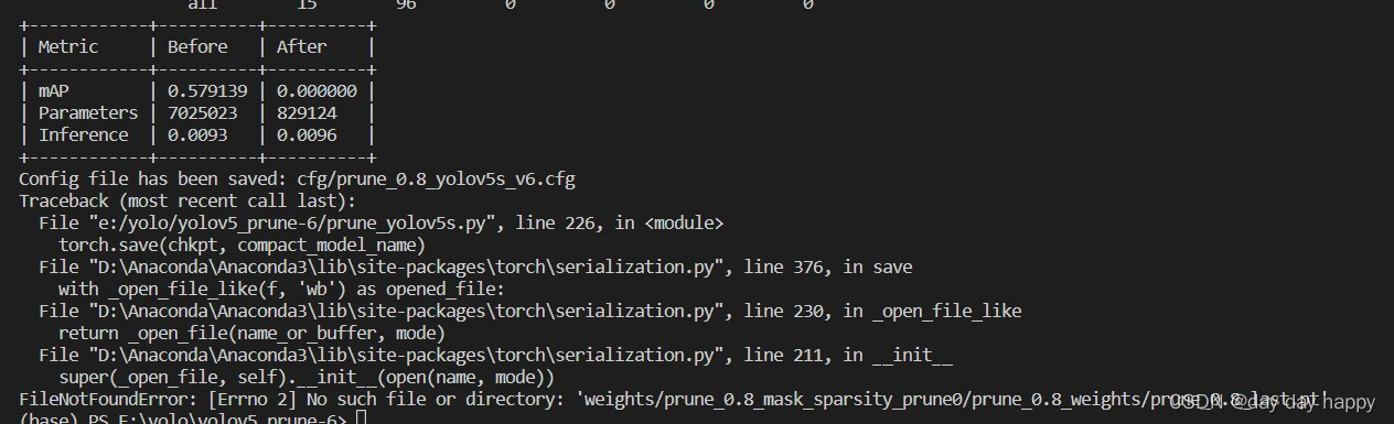 yolov5_prune剪枝训练记录及遇见的问题_yolov5 prune-CSDN博客