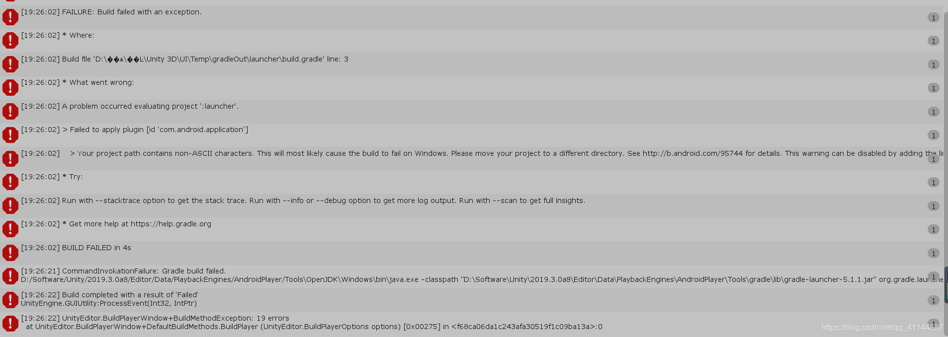 【Unity3D学习记录#1】Unity3D Android打包报错：UnityEditor.BuildPlayerWindow+BuildMethodException-CSDN博客