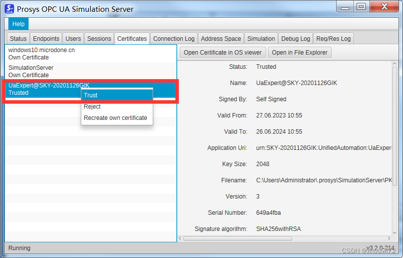 通讯软件019——分分钟学会Prosys OPC UA Server配置_prosys opc ua simulation server-CSDN博客