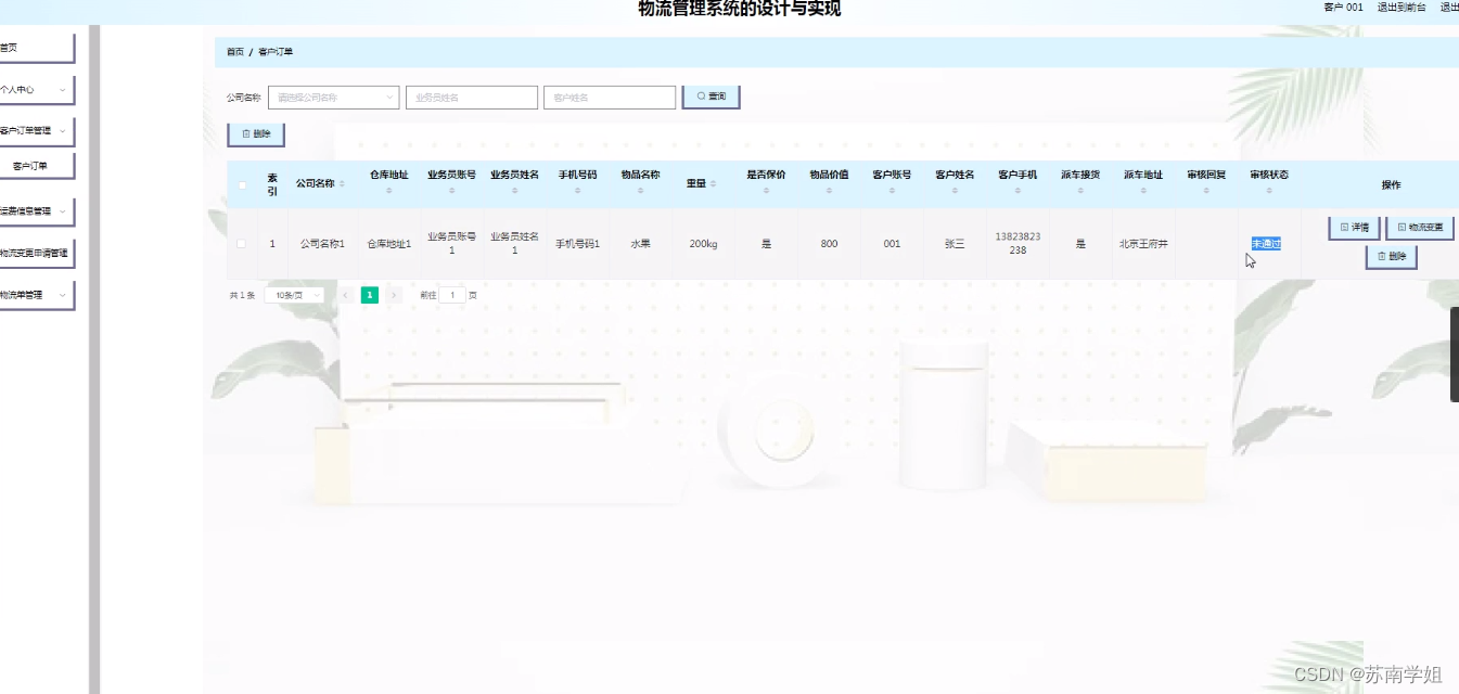 Node+Vue毕设物流管理系统的设计与实现（程序+mysql+Express）_毕业设计:基于vue的物流运输管理系统的设计与实现-CSDN博客