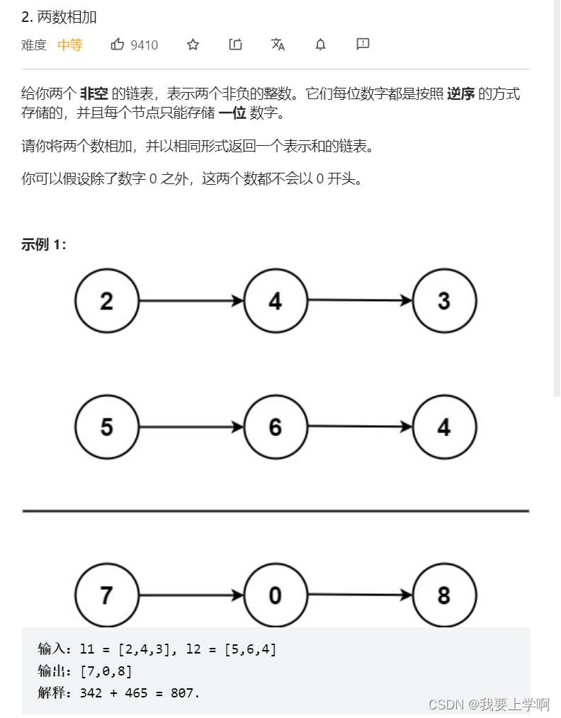 LeetCode第三天（2、两数相加）_l1.next = self.addtwonumbers(l1.next, l2.next)什么意思-CSDN博客