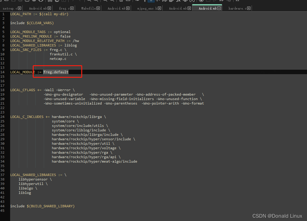 2011-11-16 android 编译出hal so的命名规则和调用过程，使用hw_get_module查找相应的so和加载，定义的so库名一定是MODULE_ID+default.so的 ...