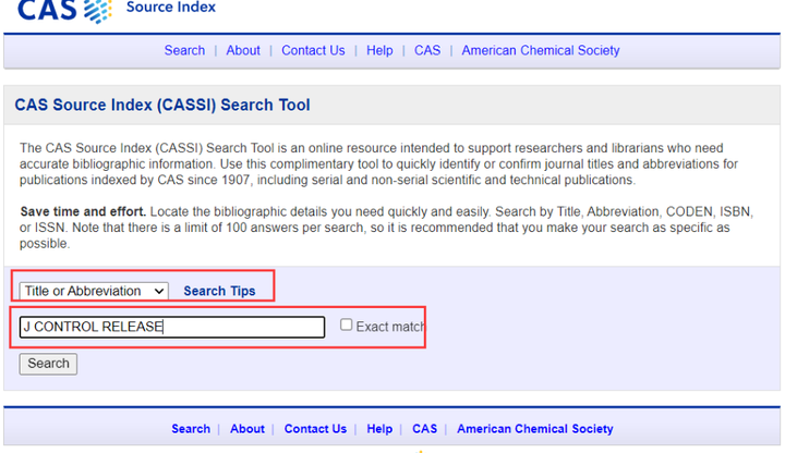 如何根据期刊缩写查找期刊？_cas source index-CSDN博客