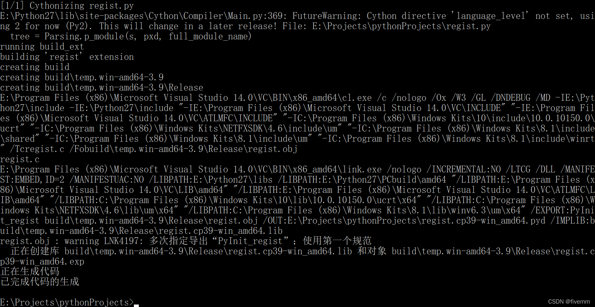 【记录】Cython出现error:Unable to find vcvarsall.bat（2）_cython error: unable ...