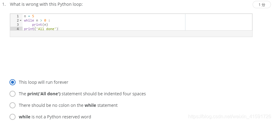 【Python for Everybody(Getting Started with Python)】Week 7 | Chapter 5 题目汇总_python for everyone ...