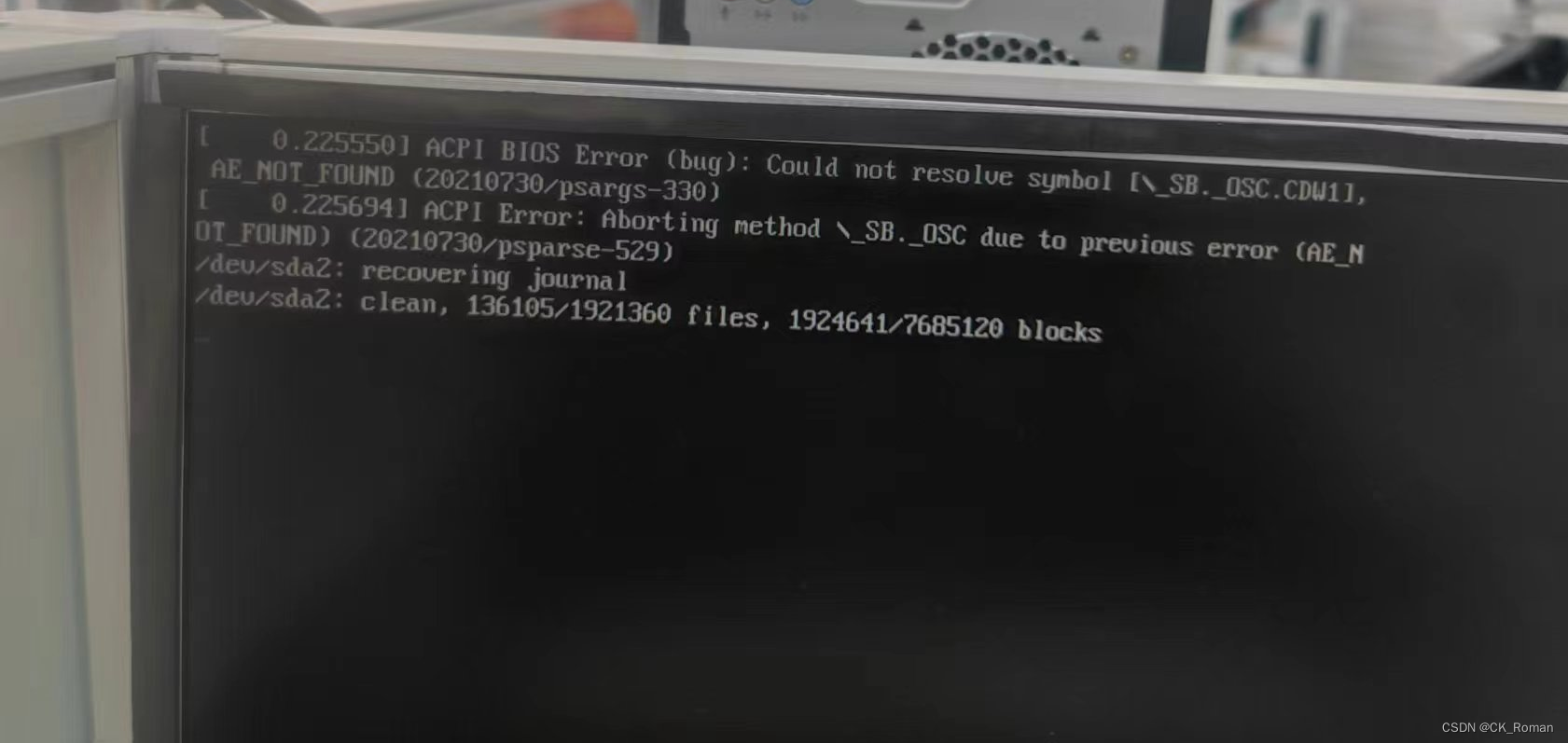 J1900主板Ubuntu20.04启动ACPI BI0S Error (bug): Could not resolue symbol和 ...