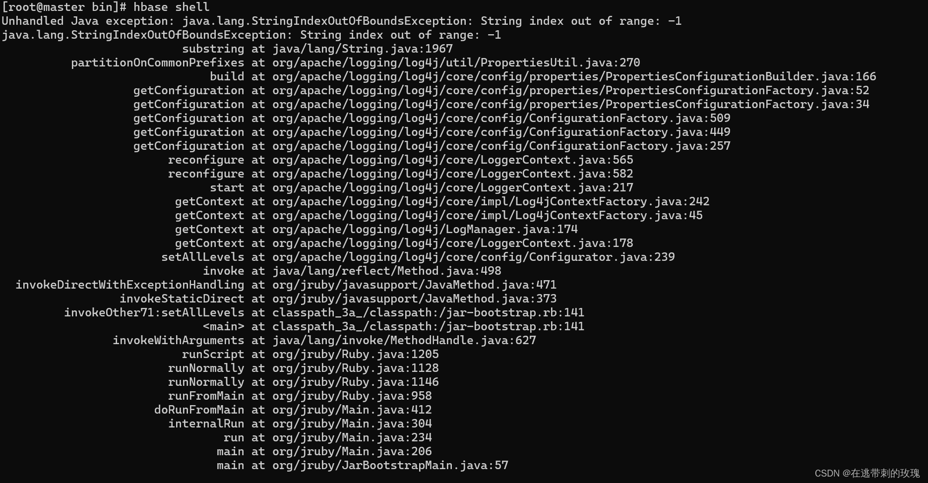 HBASE SHELL启动报错LoadError: load error: irb/completion -- java.lang ...