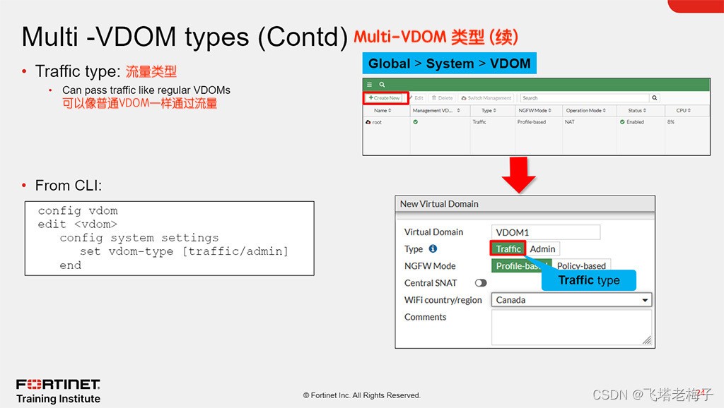 教程篇(7.2) 13. 虚拟域 VDOM & FortiGate基础设施 Fortinet网络安全专家 NSE4_飞塔vdom-CSDN博客