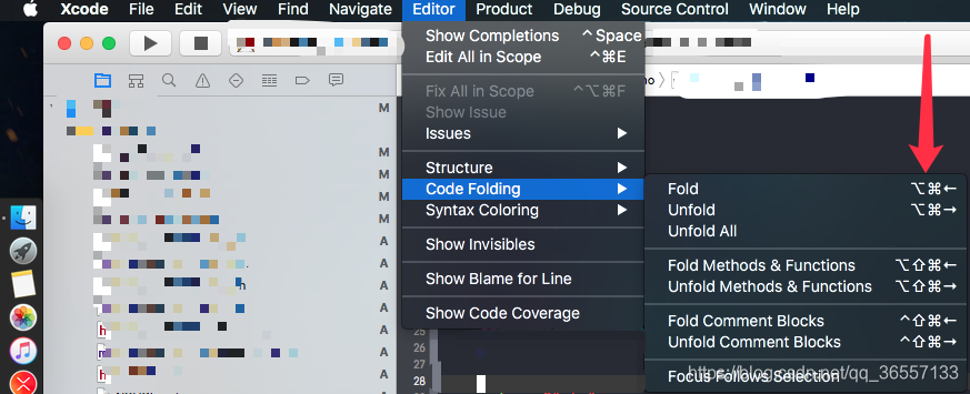 Xcode如何将函数折叠、展开？_code folding ribbon-CSDN博客