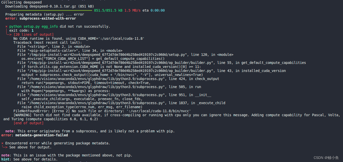 （已解决）FileNotFoundError: [Errno 2] No such file or directory: ‘:/usr/local/cuda-11.8/bin/nvcc‘-CSDN博客