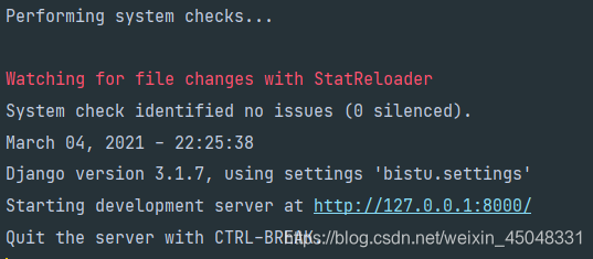 Watching for file changes with StatReloader Performing system checks... Exception in thread ...