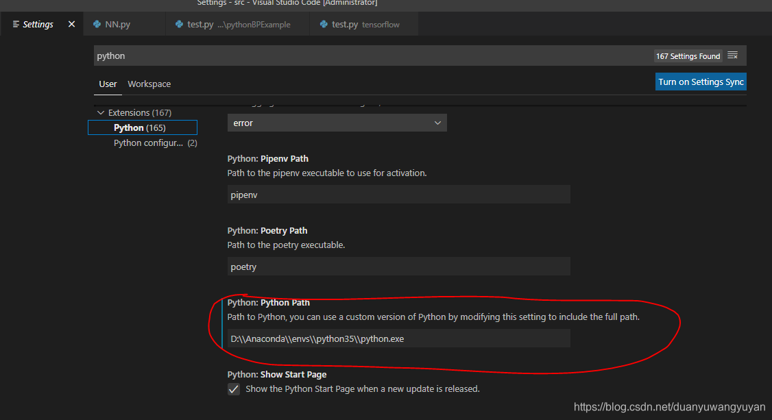VS Code更改默认的python环境_vs code 修改 run python file 路径-CSDN博客