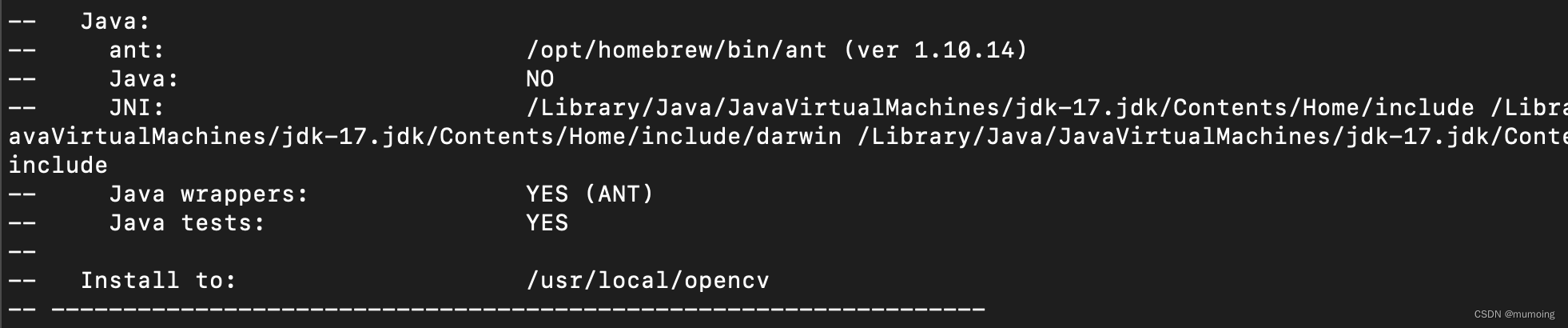 MacOS系统中Java使用Opencv4.10.0库的编译过程和使用方法(附编译后的包)_mac java opencv-CSDN博客