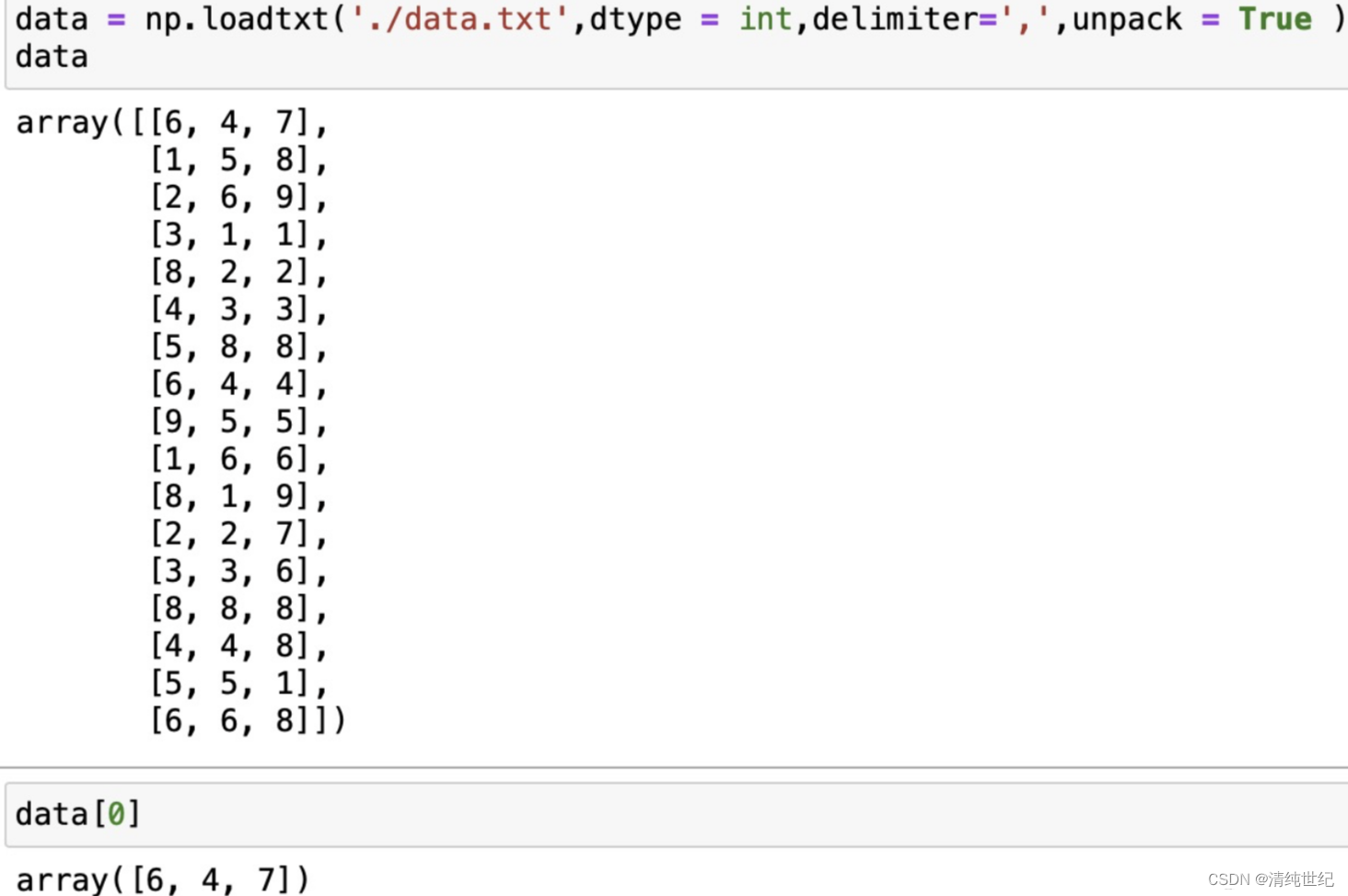 np读取txt、csv文件的数据_data = np.loadtxt(file, dtype=np.float)-CSDN博客