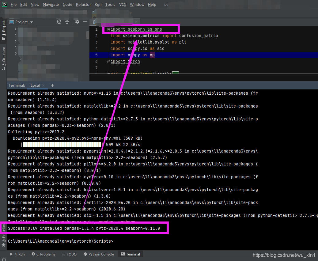 pycharm里快速安装python包_pycharm下载seaborn-CSDN博客