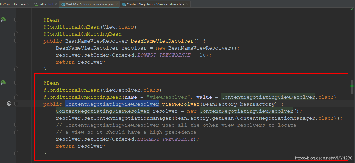 SpringBoot(五)——————SpringMvc自动配置原理_contentnegotiatingviewresolver 和beannameviewresolv-CSDN博客