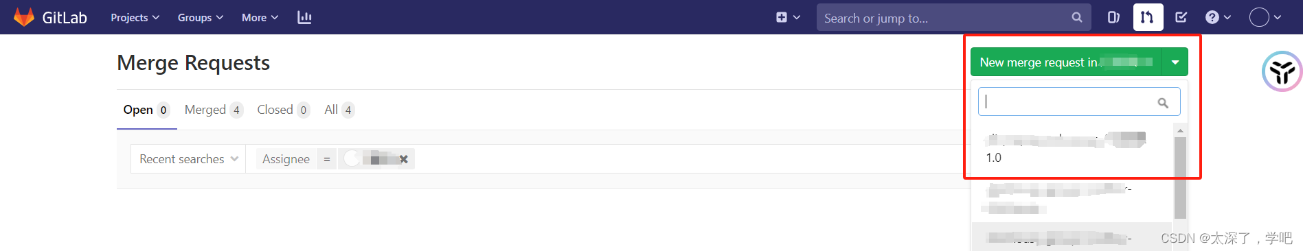 Gitlab使用Merge Requests_gitlab merge requests-CSDN博客