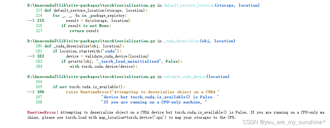 解决方案runtimeerror Attempting To Deserialize Object On A Cuda Device But