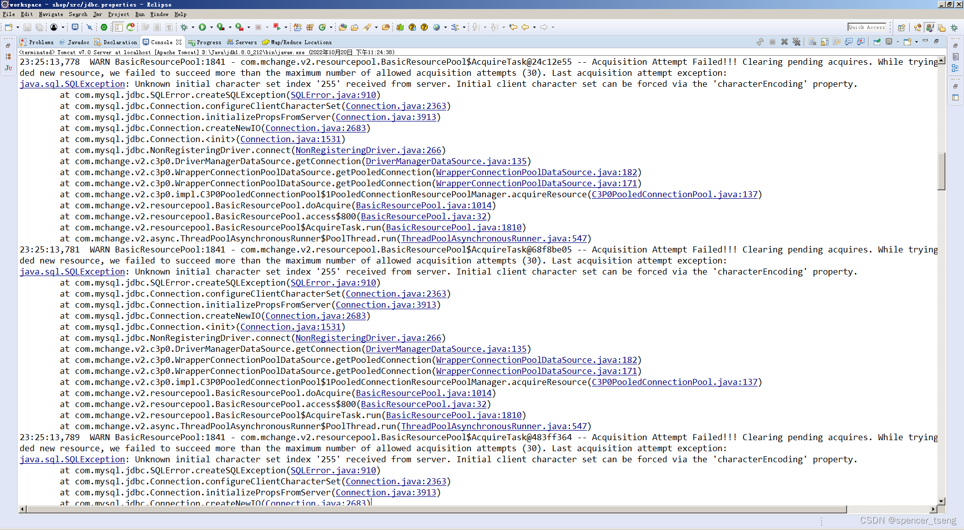 Unknown initial character set index ‘255‘ received from server-CSDN博客