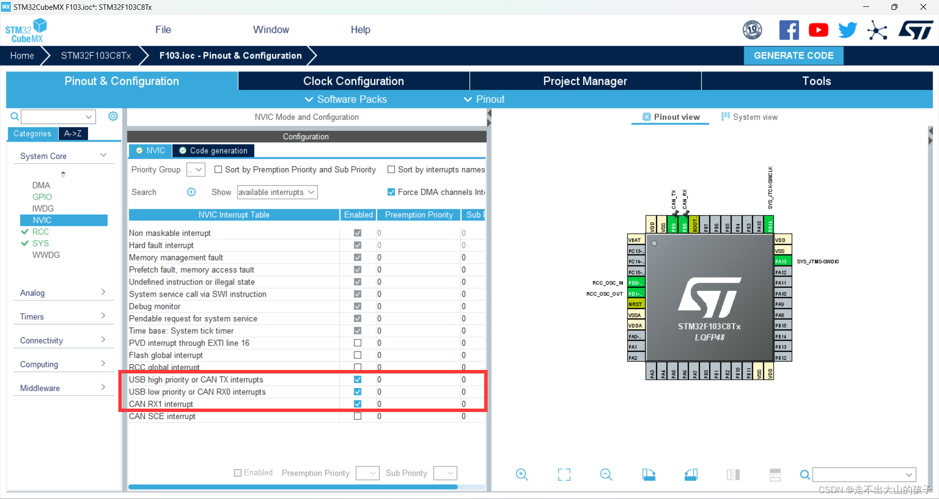 十八、STM32f103c8tx芯片（STM32CuBeMX的CAN配置）-CSDN博客