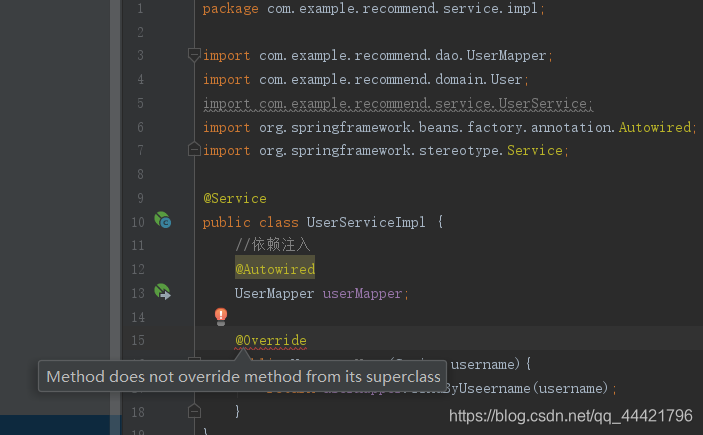 报错为method does not override method from its superclass解决-CSDN博客