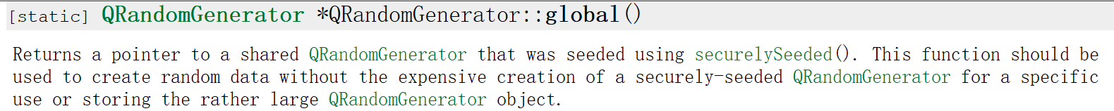 Qt 生成随机数 QRandomGenerator_qrandomgenerator::global()->bounded-CSDN博客