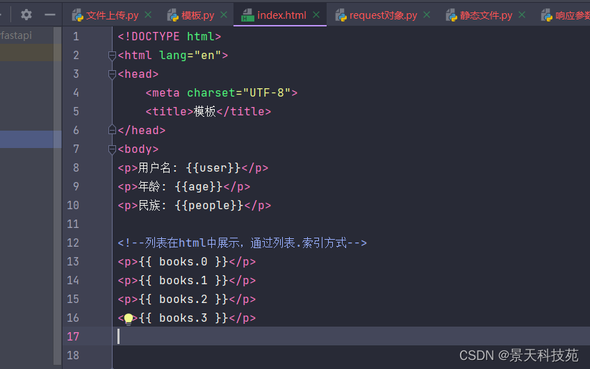 python web框架fastapi模板渲染--Jinja2使用技巧总结-CSDN博客