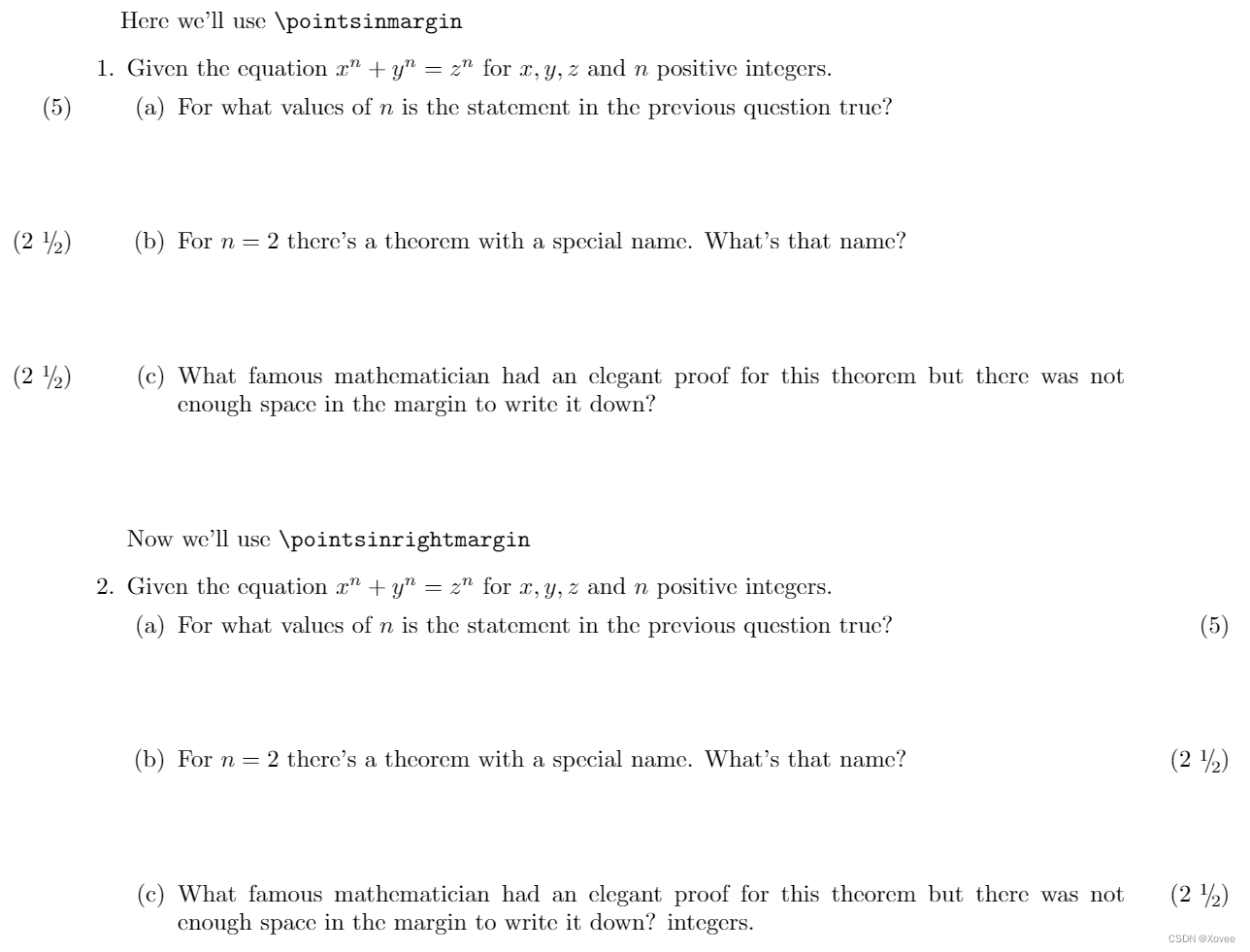 LaTeX制作考试试卷与评分指南-CSDN博客