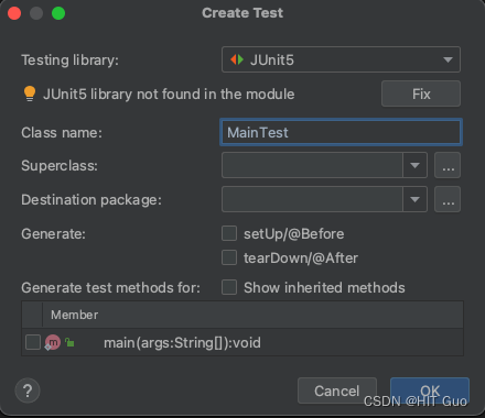 IDEA for Mac配置JUnit 生成测试代码_mac idea junit-CSDN博客