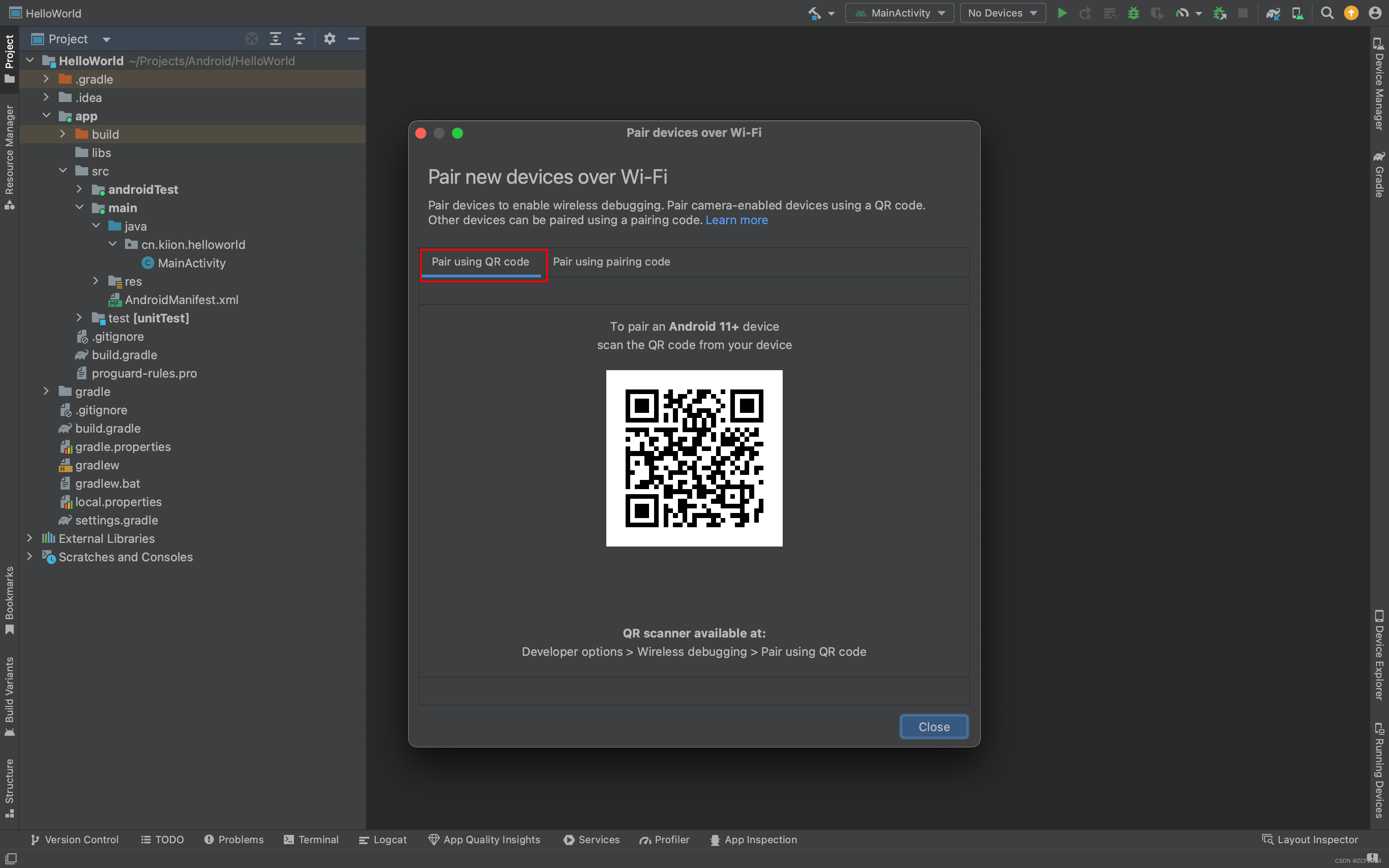 MacOS + Android Studio 通过 WIFI 无线真机调试_android studio wifi 连接真机教程-CSDN博客