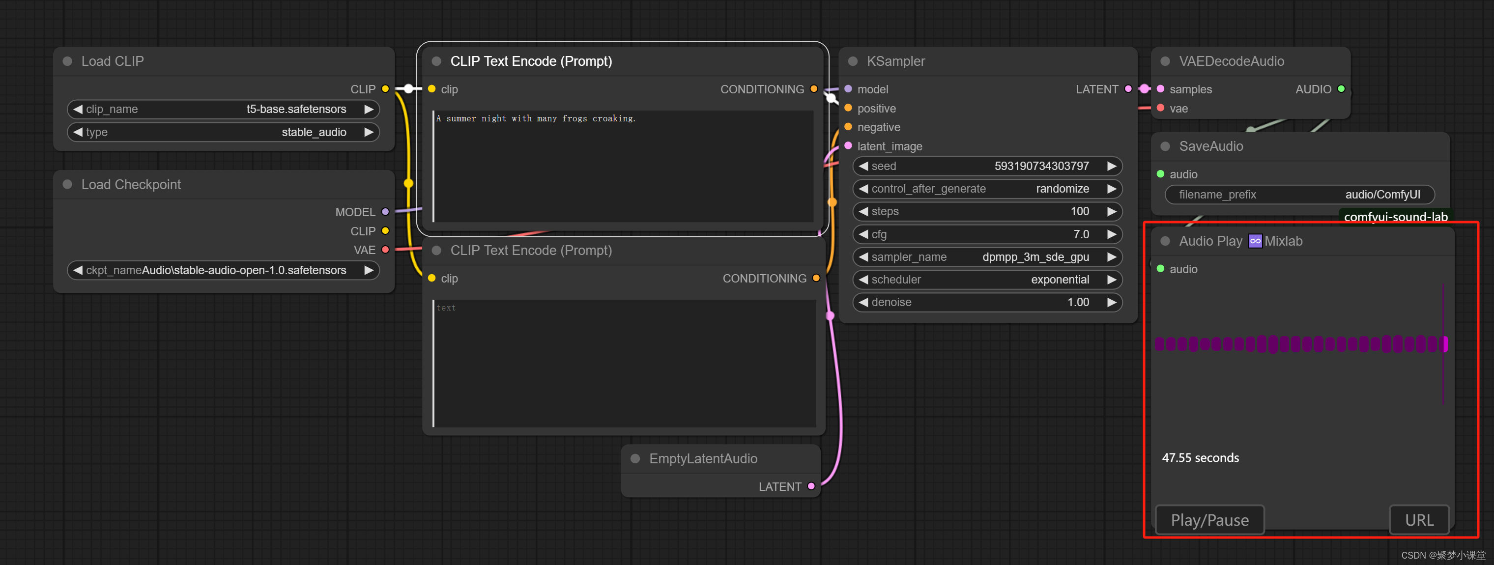 ComfyUI中运行Stable Audio Open，实现背景音乐、音效自由_stable-audio-open-1.0-CSDN博客